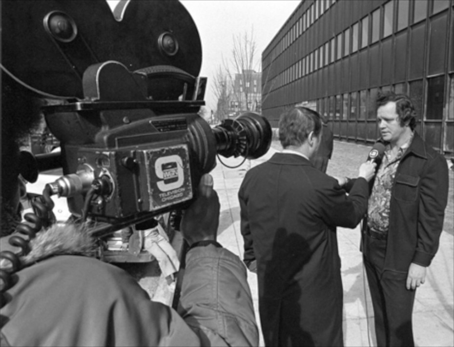 WGN Covering Housing Protest - Bob Rehak Photography